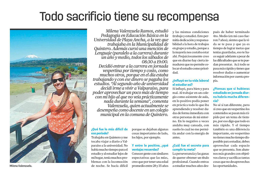 Todo sacrificio tiene su recompensa - Noticias de la Universidad de ... Todo sacrificio tiene su recompensa - Noticias de la Universidad de ...